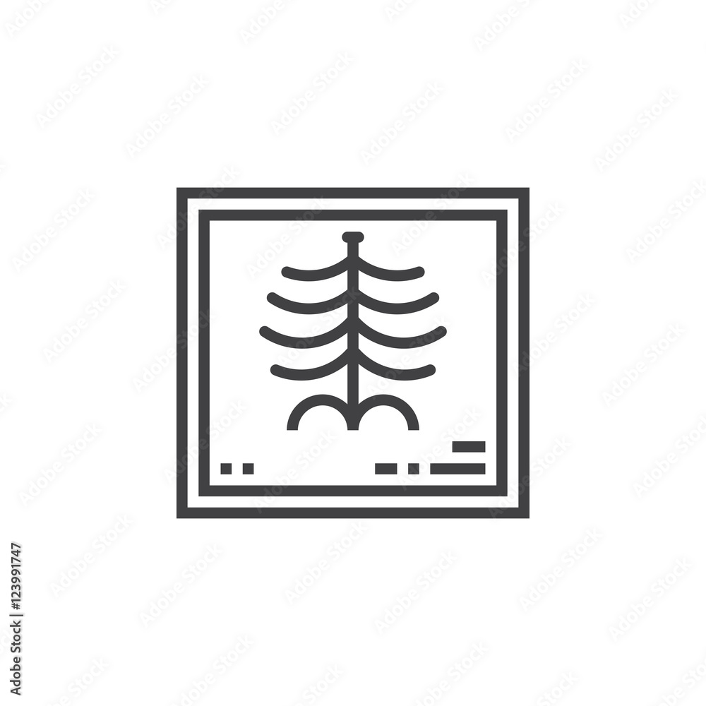 X-Ray of a human rib cage symbol. X-radiation line icon, outline vector ...