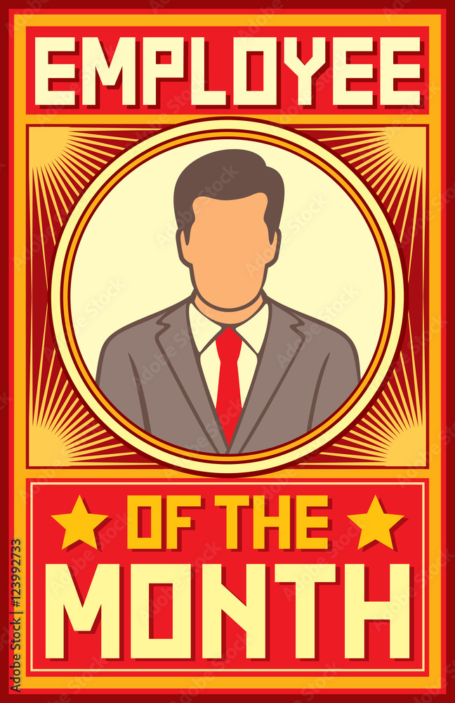 employee of the month design Stock Vector | Adobe Stock