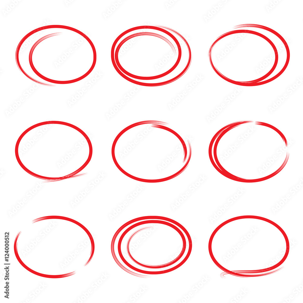 red circle markers Stock Vector | Adobe Stock