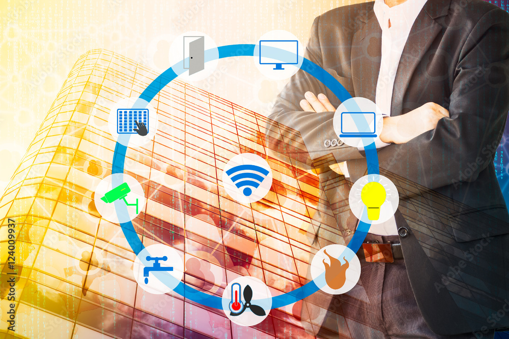 Smart Building and Internet of Things concept. Smart building ...