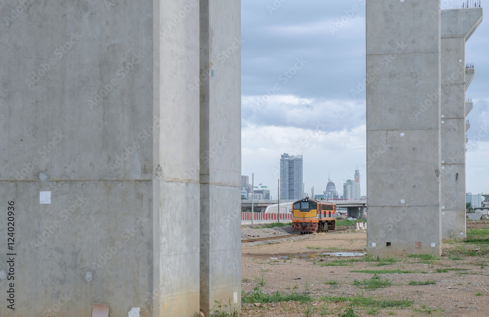 Bridge abutment / View of bridge abutment in construction site. Stock ...