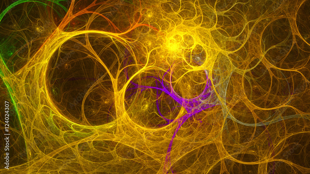 Impenetrable surreal forest with intertwining branches. 3D surreal ...