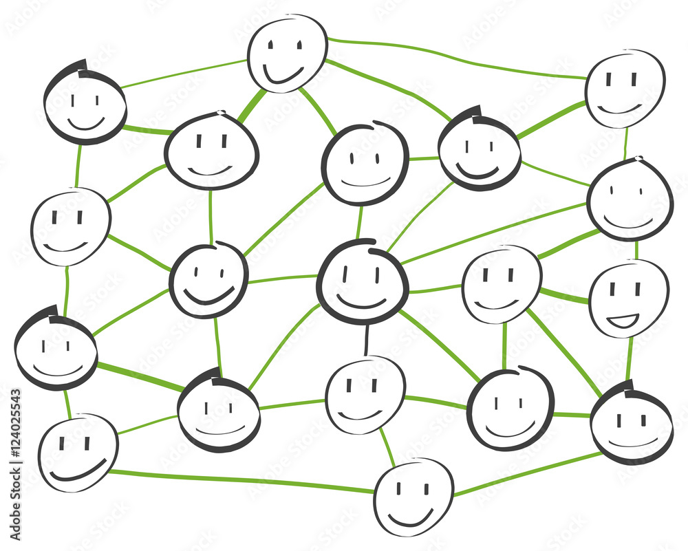 Verbindungen und Netzwerke Stock-Vektorgrafik | Adobe Stock