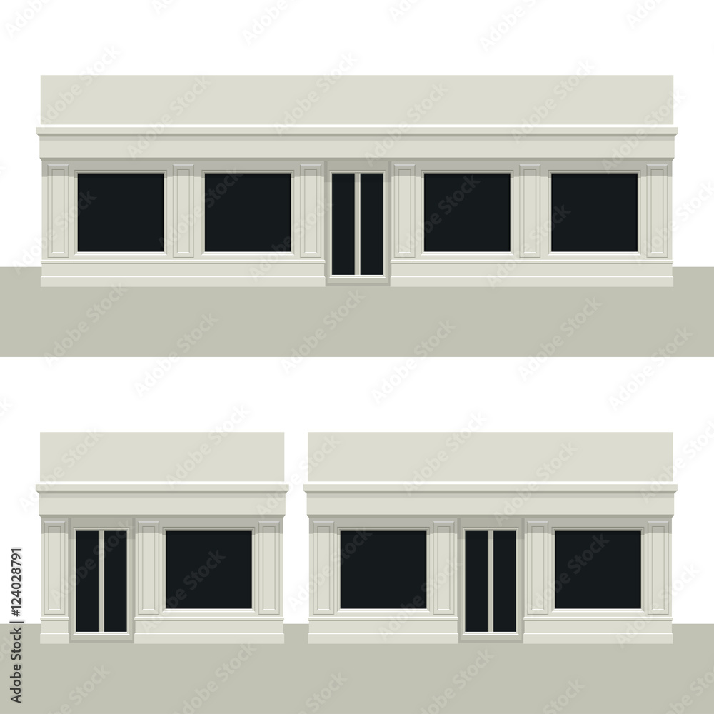 Facade building. Front of house. Template for outdoor advertising ...