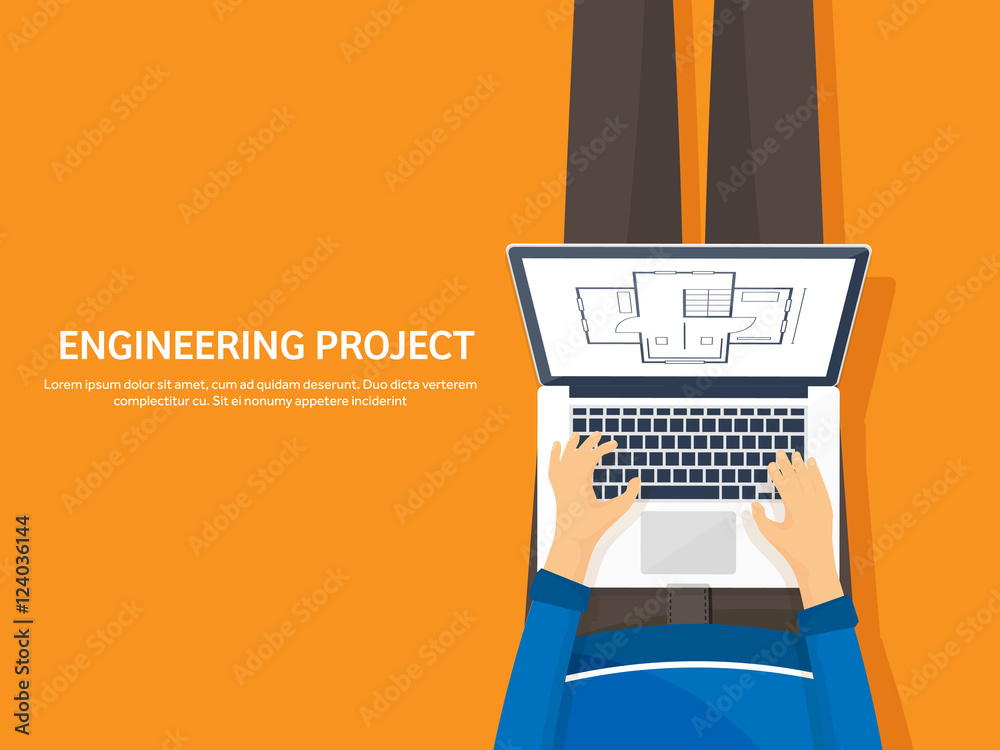 Vector illustration. Engineering and architecture. Drawing ...