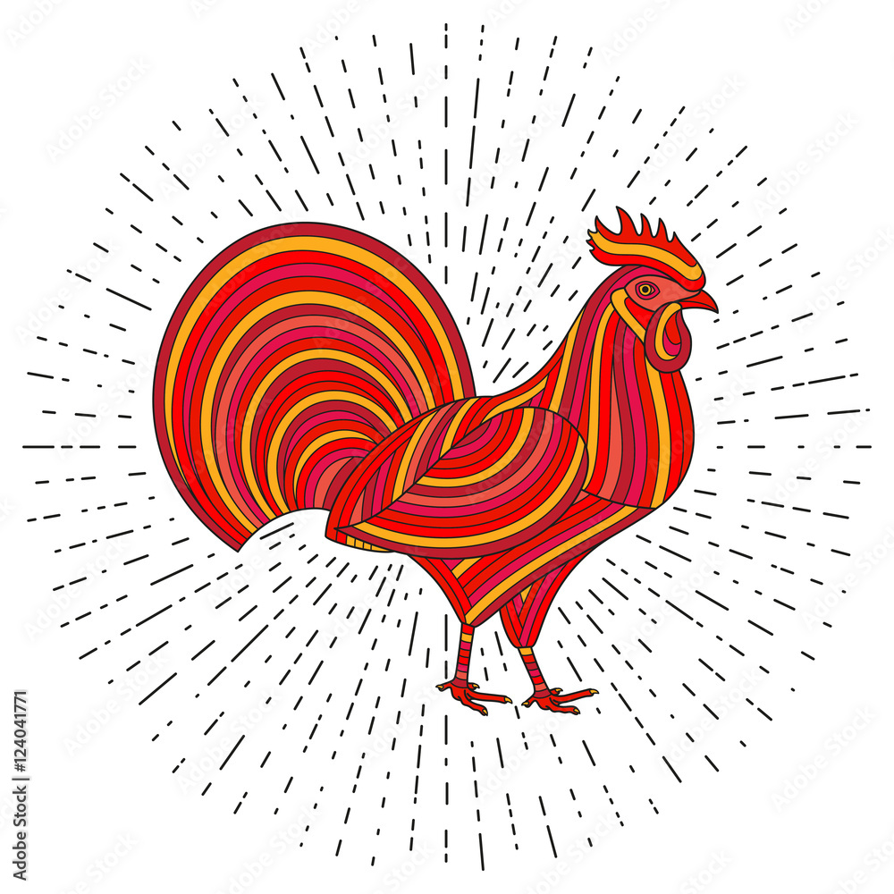Stylized Rooster Vector