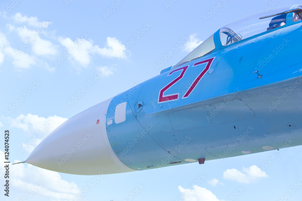 Russian military plane in sky Stock Photo | Adobe Stock