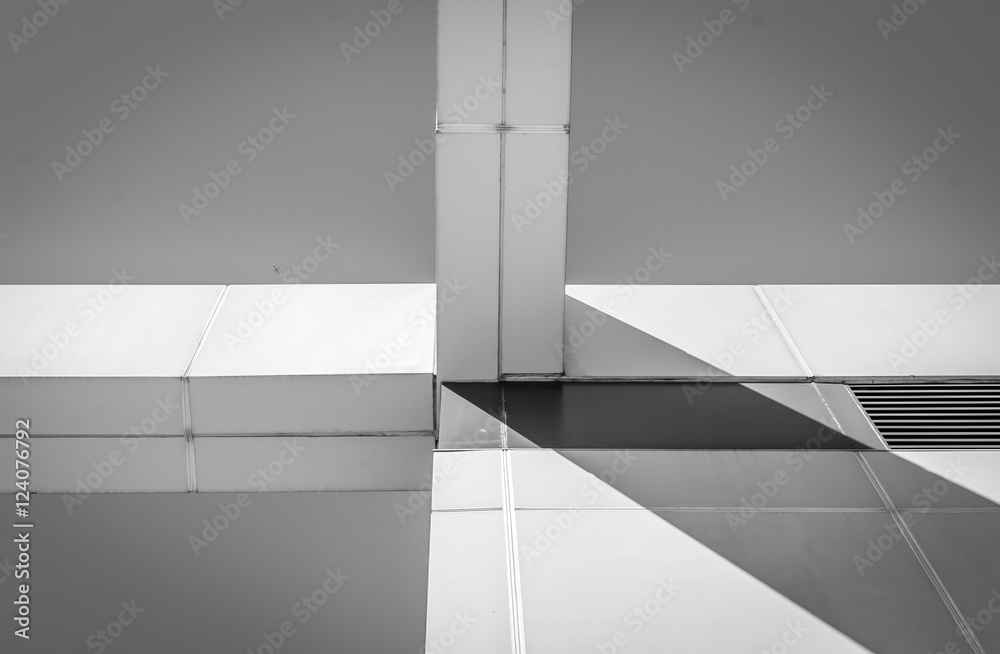 Abstract building structure. Building cross beams and pillar structure ...
