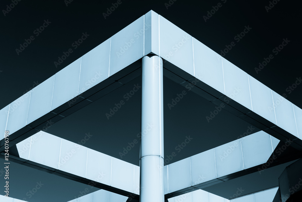 Foto de Abstract building structure. Building cross beams and pillar ...