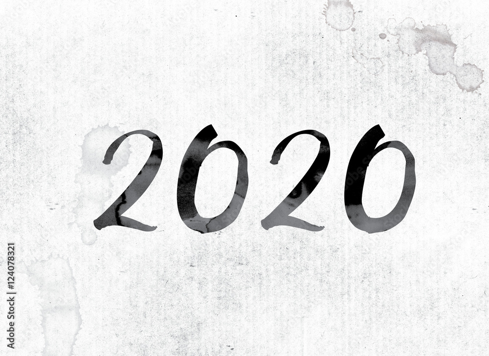 2020 Concept Painted in Ink Stock Illustration | Adobe Stock