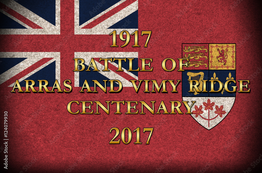 Grunge Style. World War 1 Battle of Arras and Vimy Ridge centenary ...