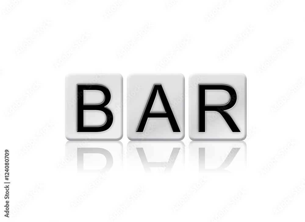 Bar Isolated Tiled Letters Concept and Theme Stock Illustration | Adobe ...