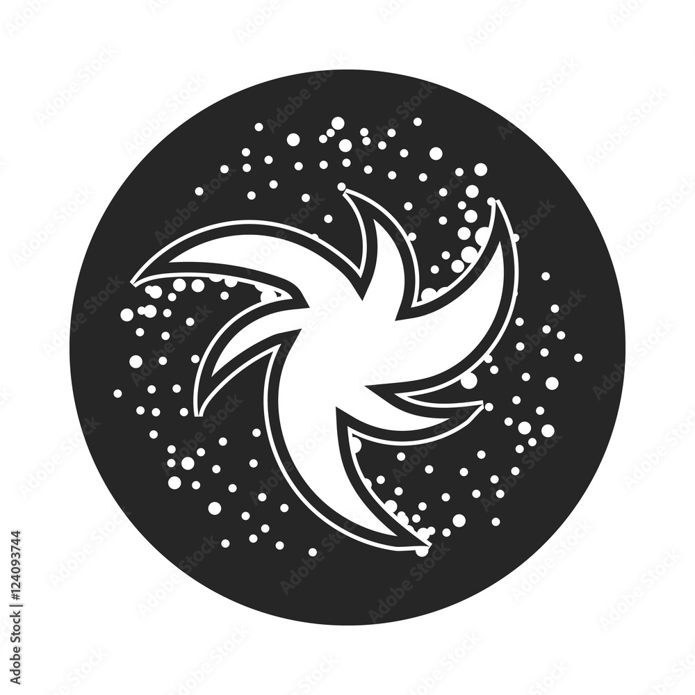 Milky way icon in black style isolated on white background. Space ...