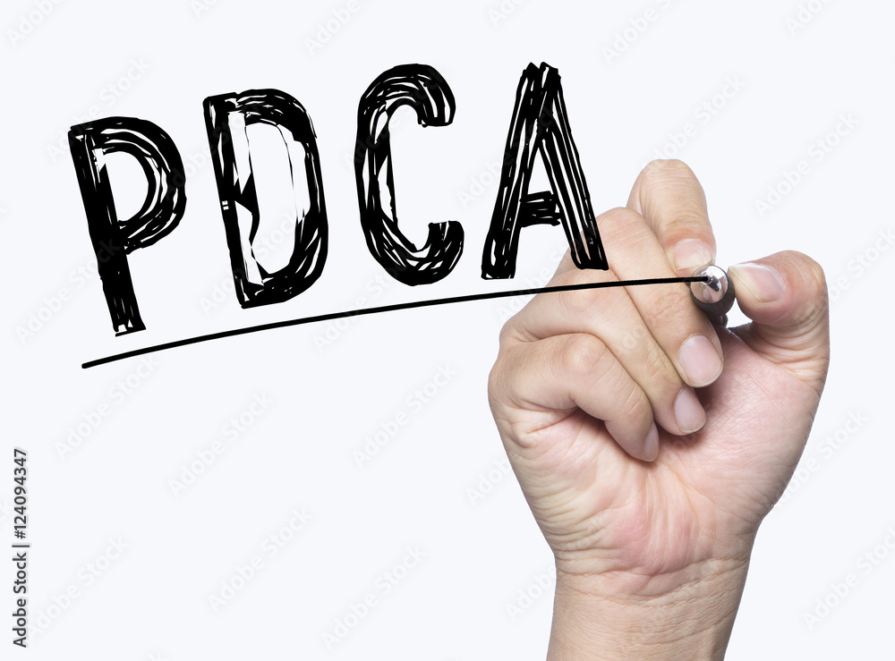 PDCA written by hand Stock Photo | Adobe Stock