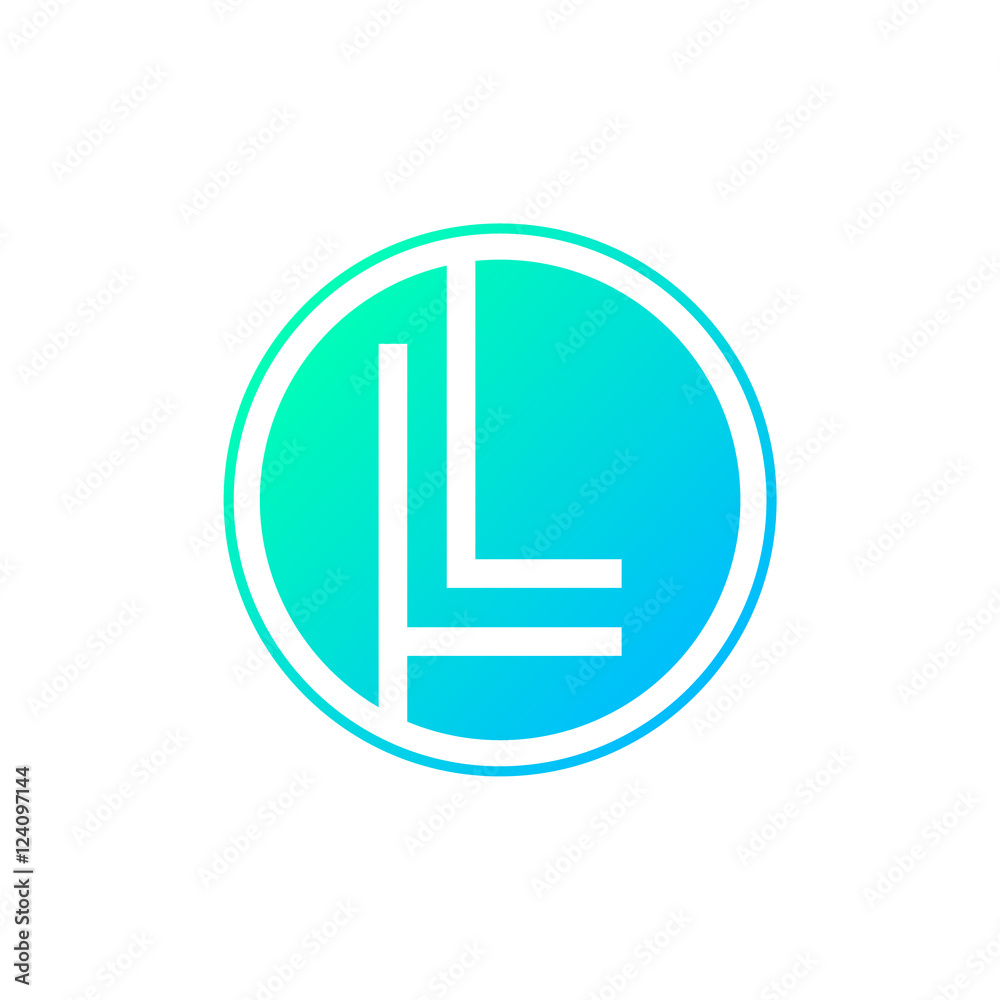 Letter L logo,Circle shape symbol,Digital,Technology,Media Stock Vector ...