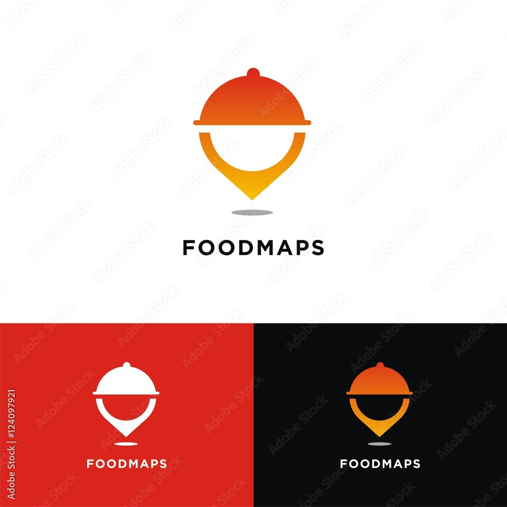 Food maps logo vector Stock Vector | Adobe Stock