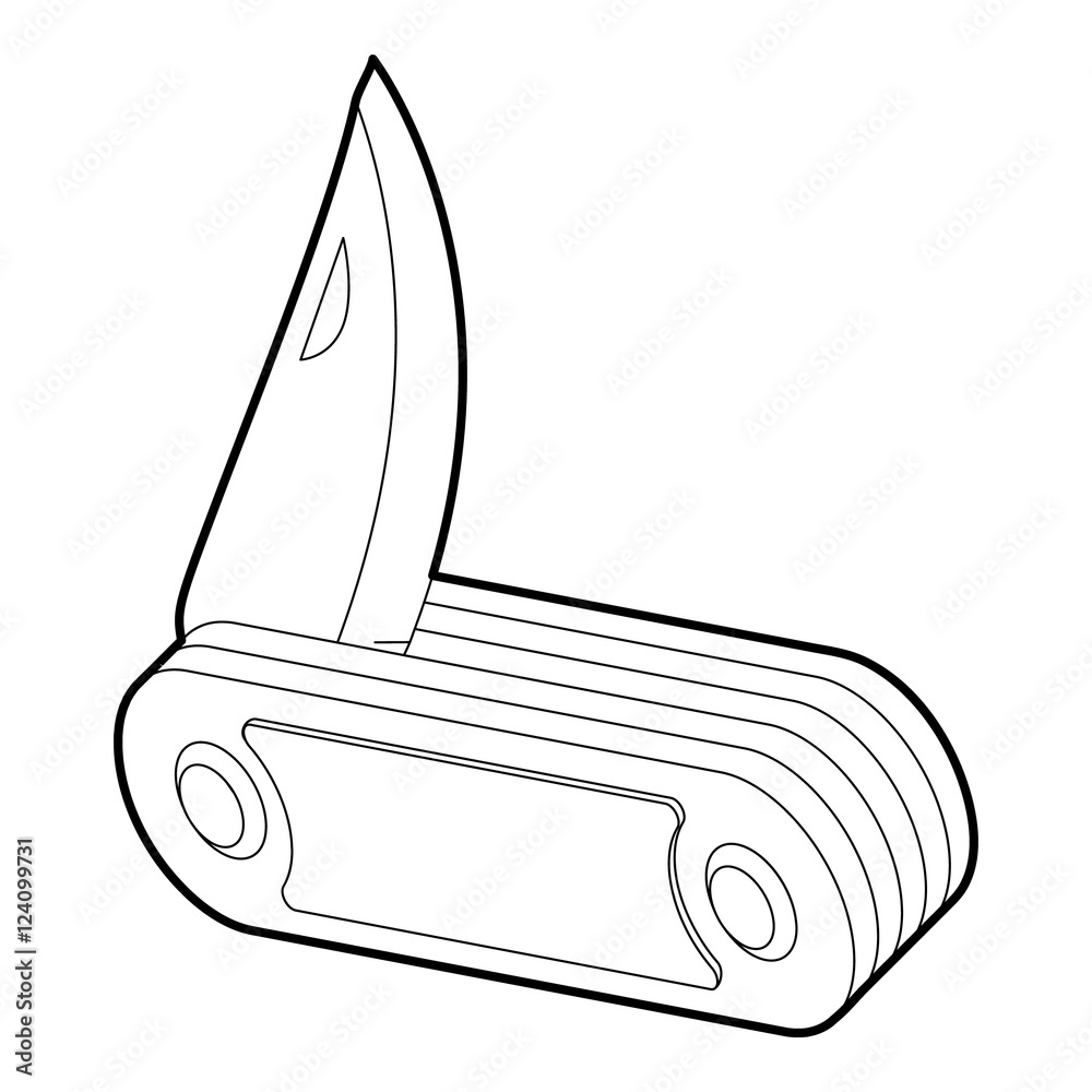 Folding Knife Icon Outline Illustration Of Folding Knife Vector Icon folding-knife-icon-outline-illustration-of-folding-knife-vector-icon