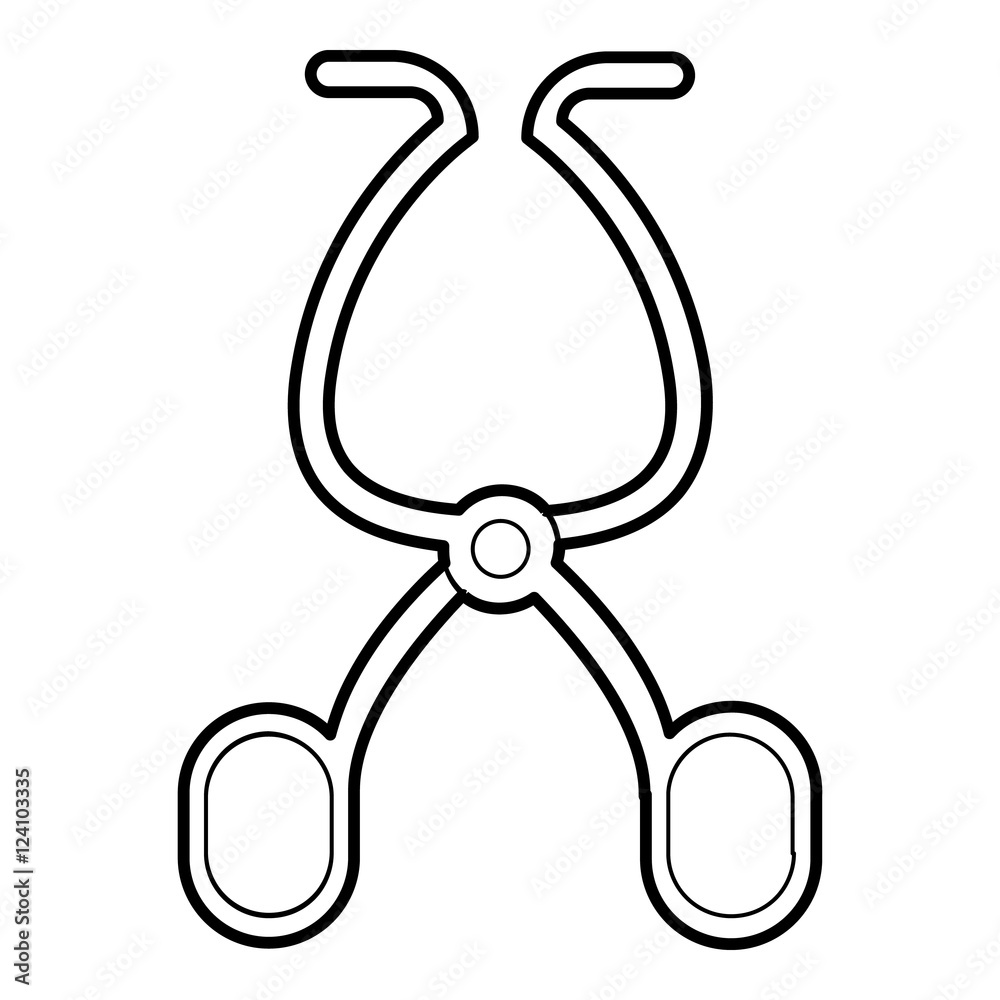 Surgical scissors icon. Outline illustration of surgical scissors ...