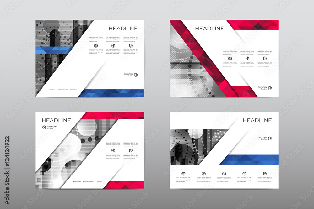 Brochure layout template flyer design vector, Magazine booklet cover ...