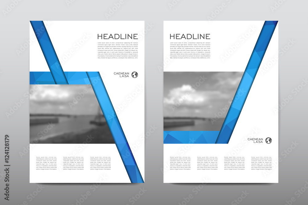 Brochure layout template flyer design vector, Magazine booklet cover ...