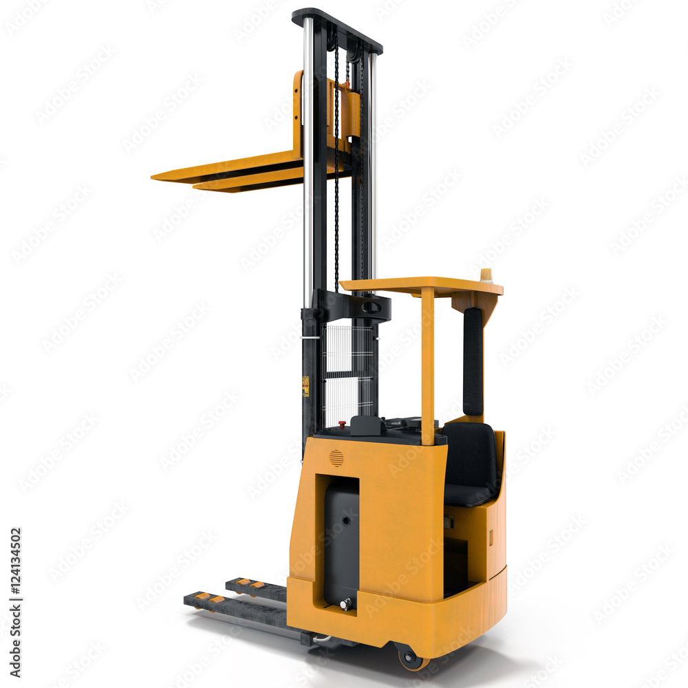 The render of self-propelled loader under the white. 3D illustration ...