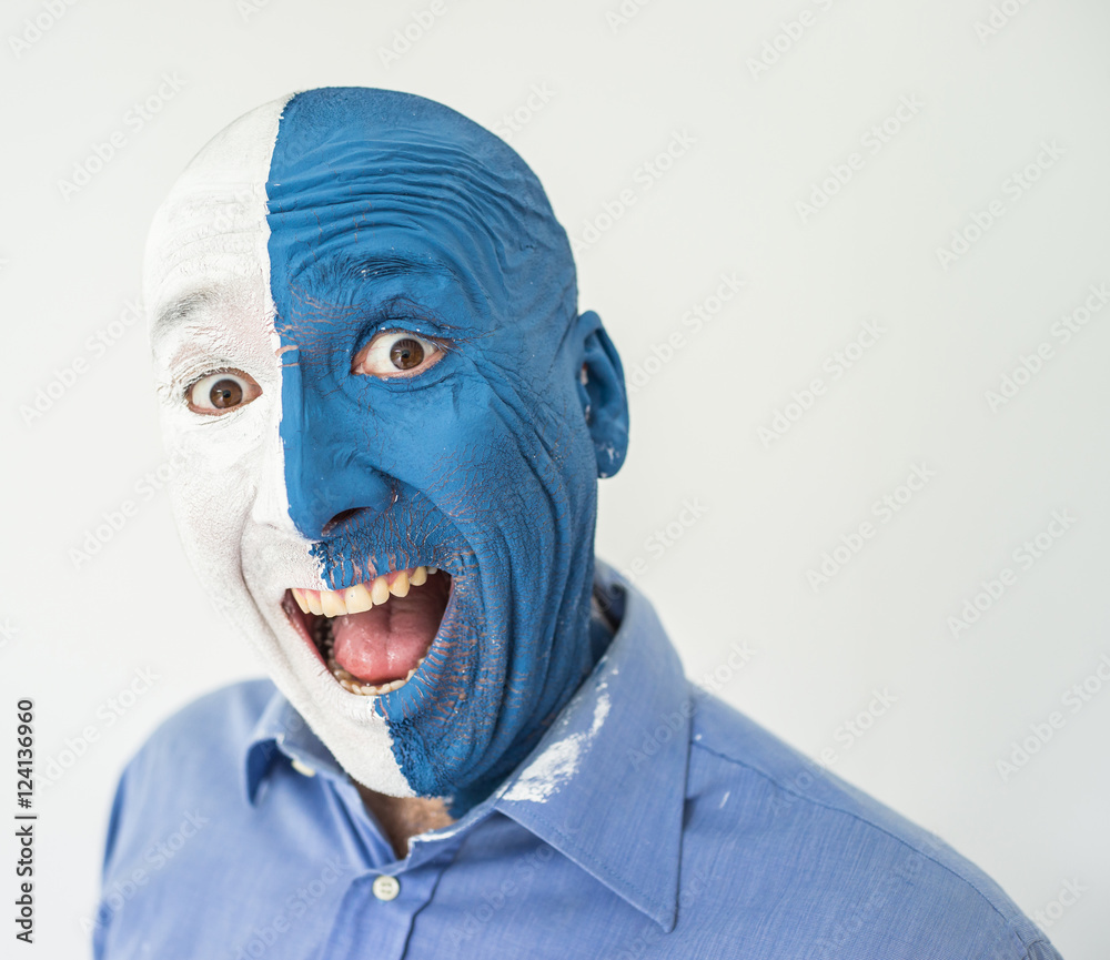 Paint color gesture expression man face Stock Photo | Adobe Stock