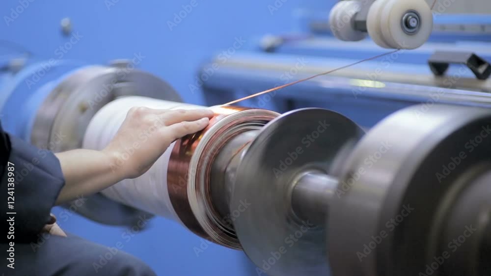 Copper wire wound, wrap copper coil, making electrical coil of a ...
