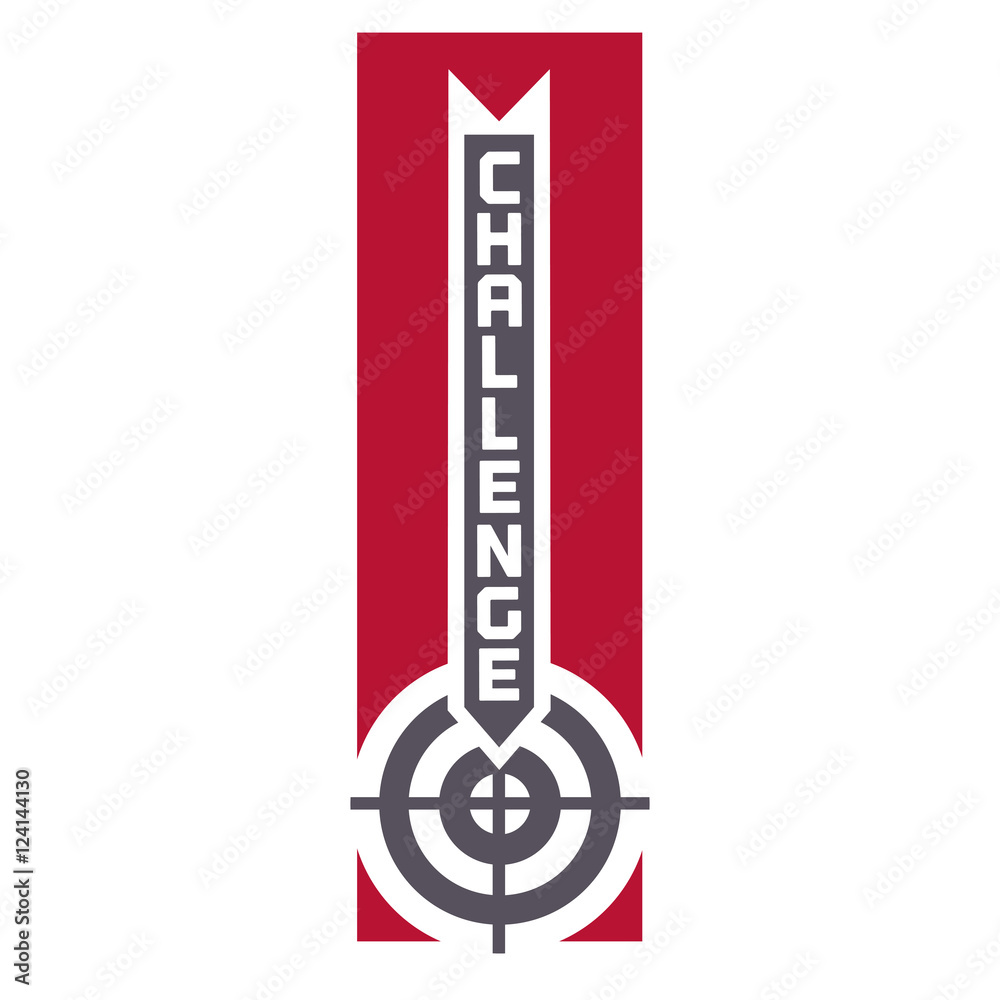 Motivation Quote Challenge. Inspiration word. Challenging logo, icon ...