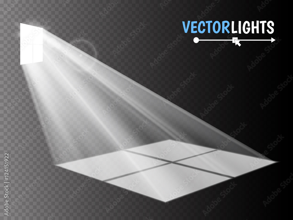 The light rays pass through the window. special effect for your artwork ...