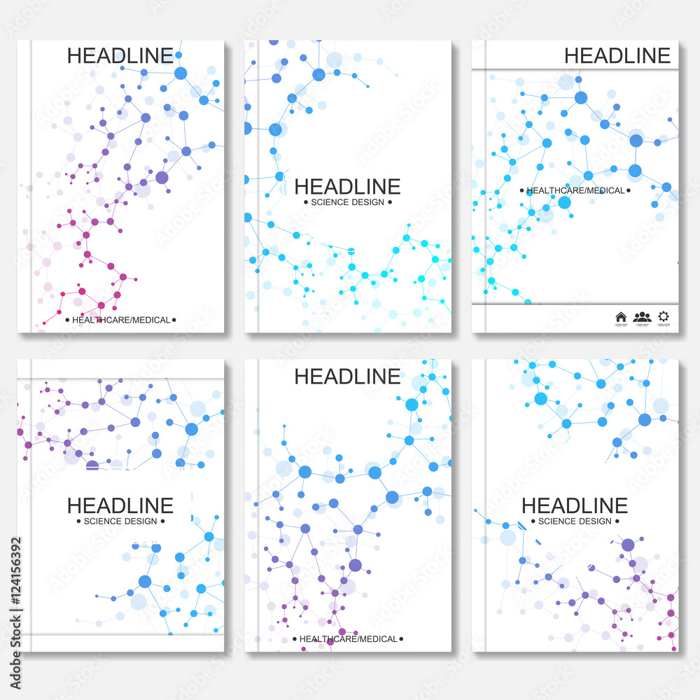 Science vector background. Modern vector templates for brochure, flyer ...