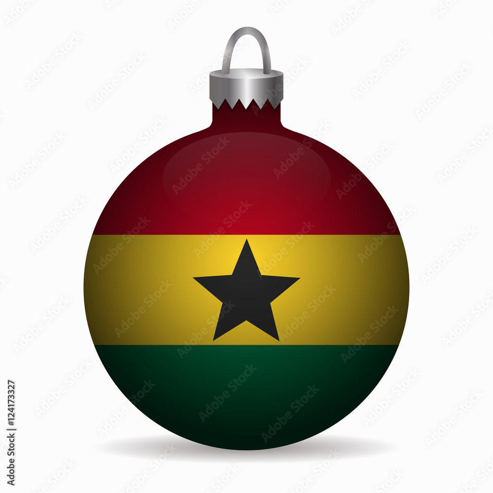 ghana flag christmas ball vector Stock Vector | Adobe Stock