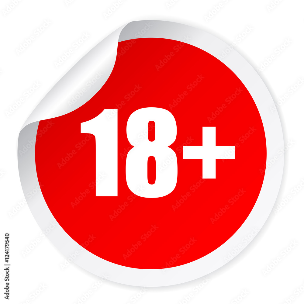 Under 18 sticker, adults only Stock Vector | Adobe Stock