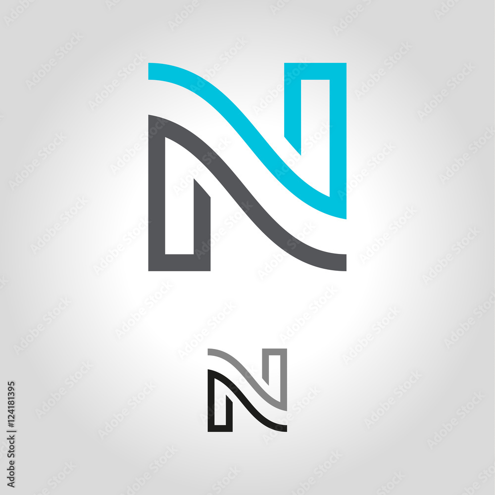 letter n logo, icon and symbol vector illustration Stock Vector | Adobe ...