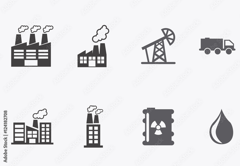 54 Grayscale Energy and Commodities Icons Stock Template | Adobe Stock
