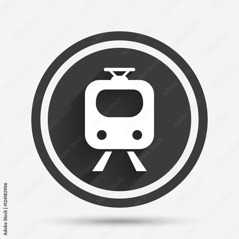 Subway sign icon. Train, underground symbol. Stock Vector | Adobe Stock