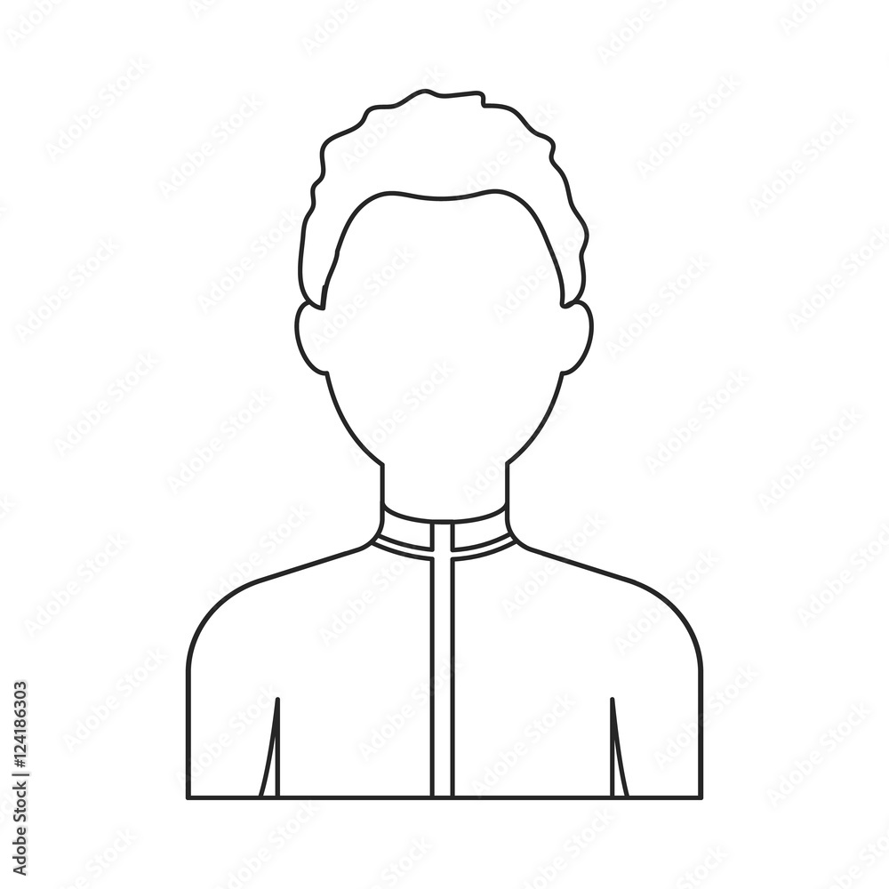 Boy icon outline. Single avatar,people icon from the big avatar outline ...