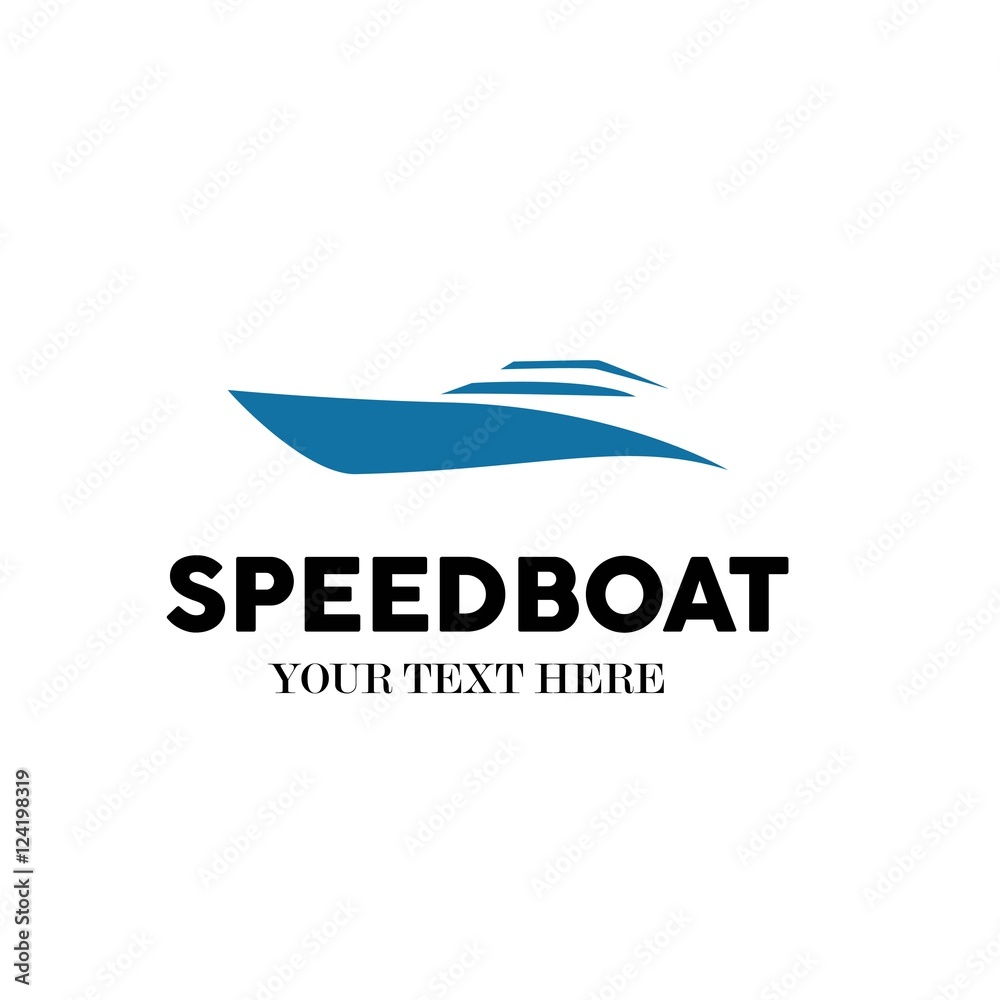 Speed Boat Vector Logo Design Stock Vector | Adobe Stock