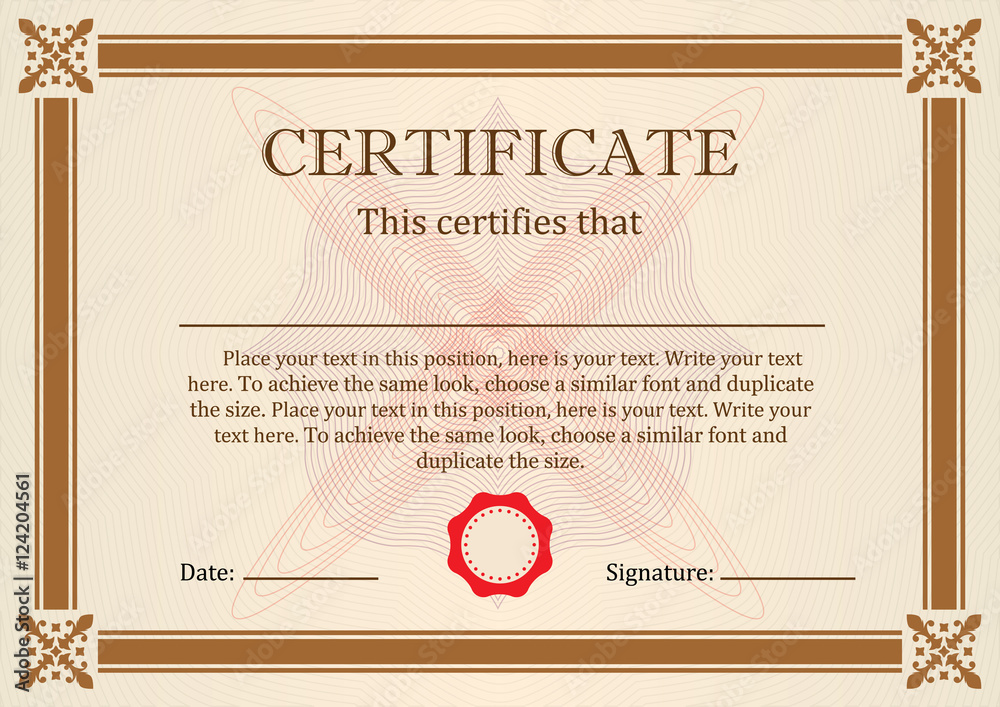 Pageant Certificate Template