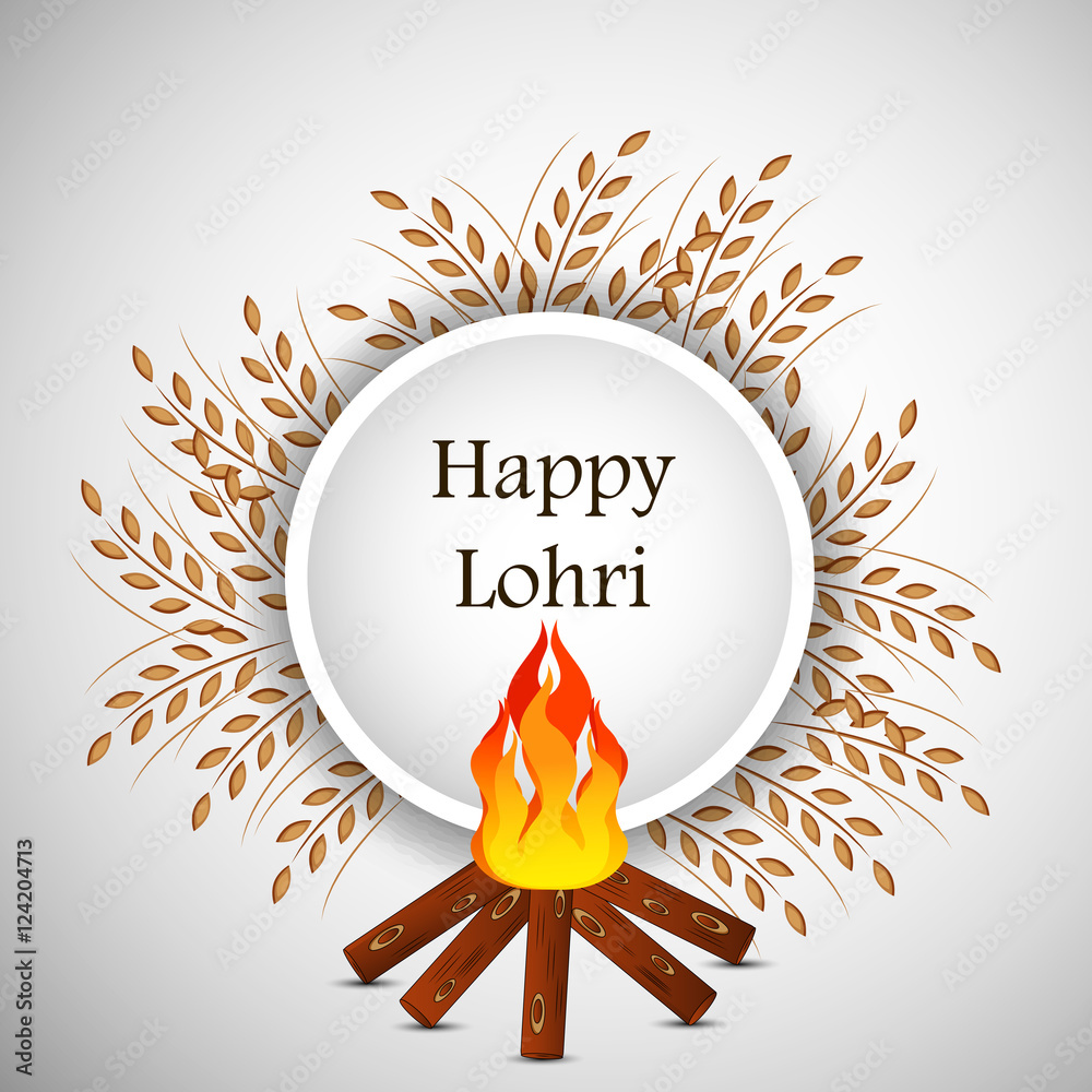 Lohri background Stock Vector | Adobe Stock
