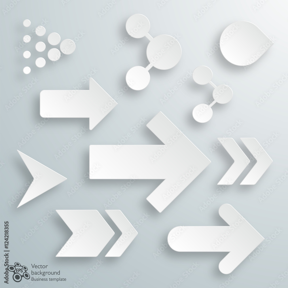 White Arrow Buttons #Vector Graphics Stock Vector | Adobe Stock