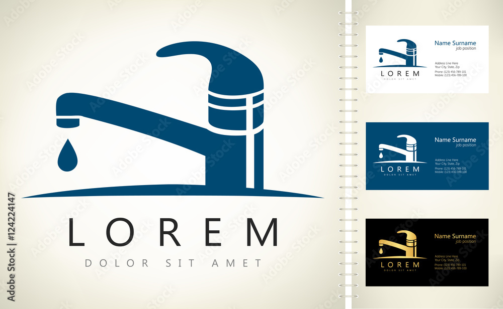 water tap logo Stock Vector | Adobe Stock