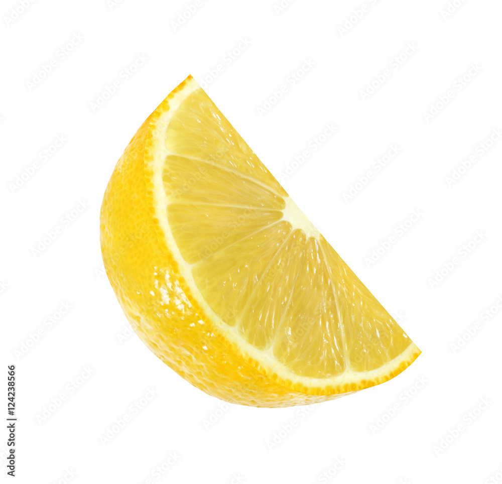 cut lemon fruits isolated on white background with clipping path Stock ...