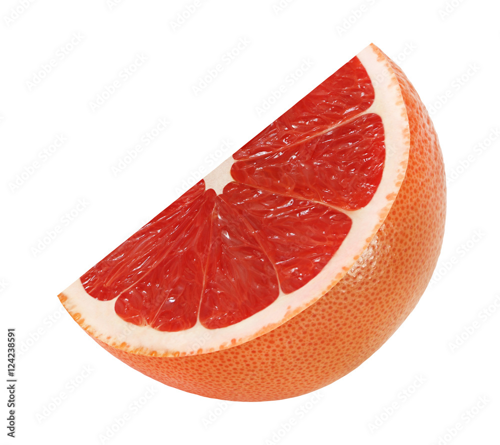 cut grapefruit fruits isolated on white background with clipping path ...