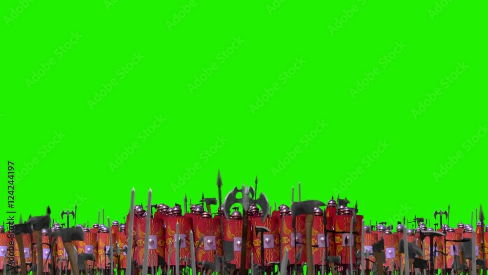 Roman Legion Battle Formations Standing In Front of an Army Before ...
