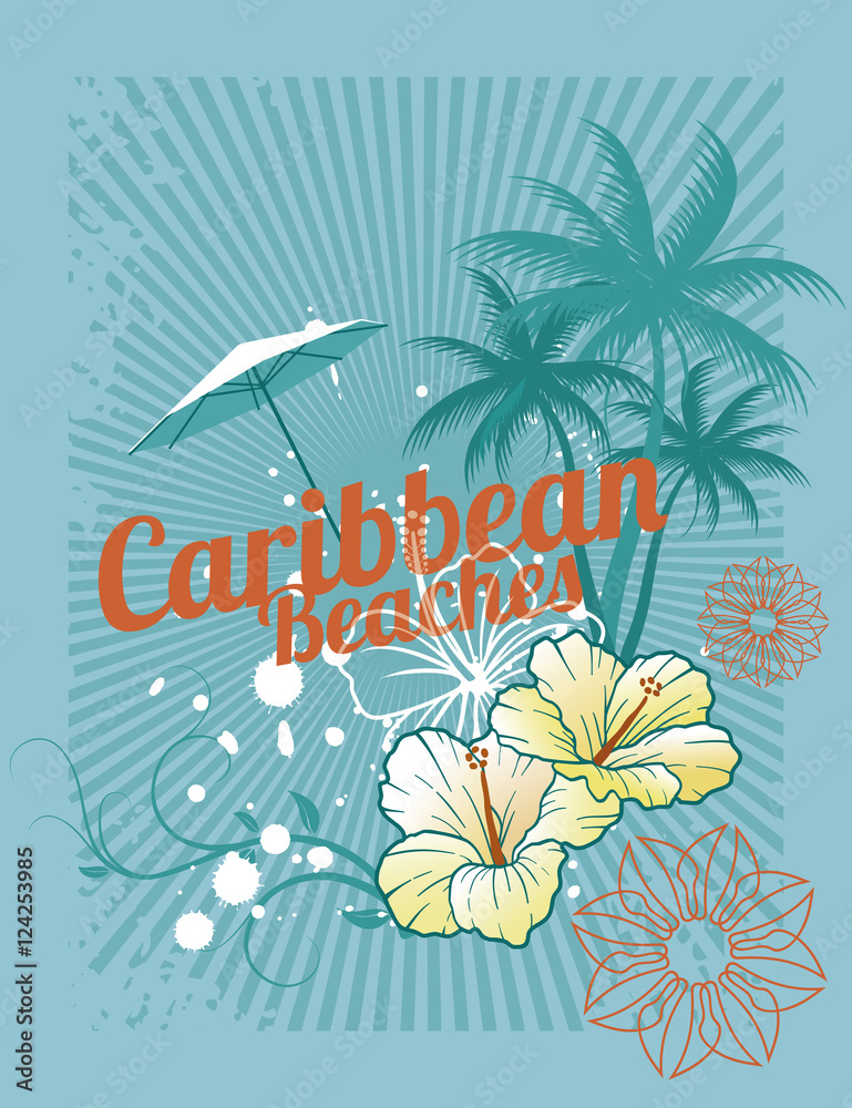 playas del caribe vector de Stock | Adobe Stock