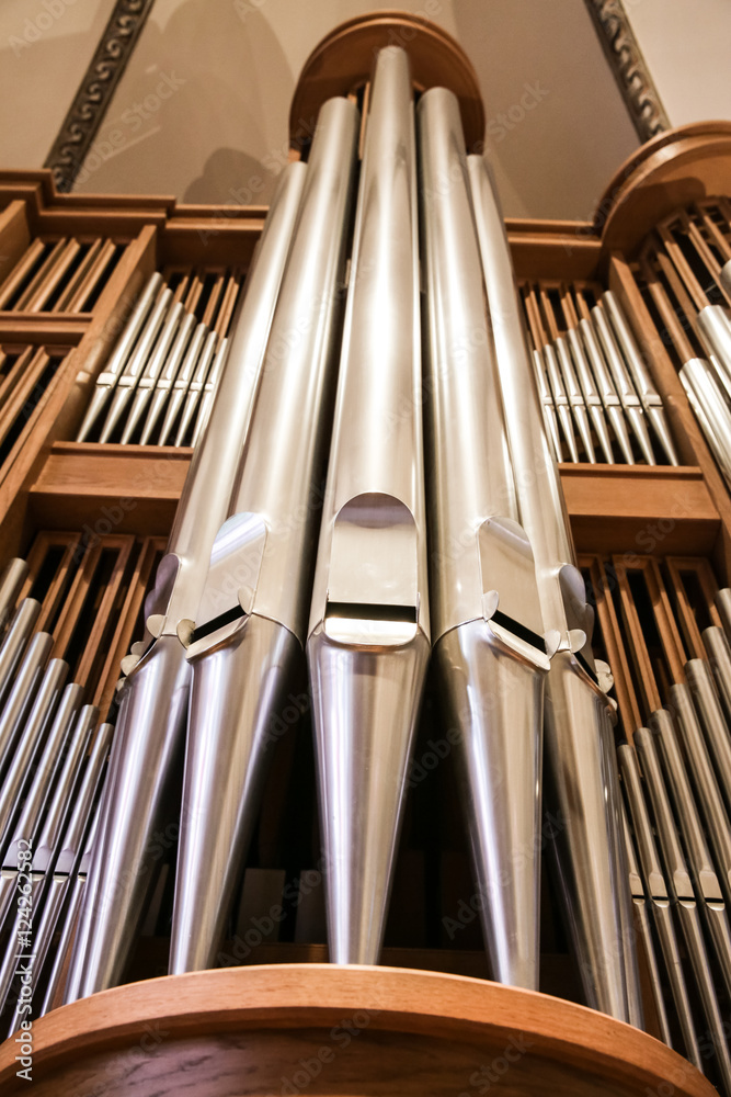 Orgel, Orgelpfeifen Stock-Foto | Adobe Stock