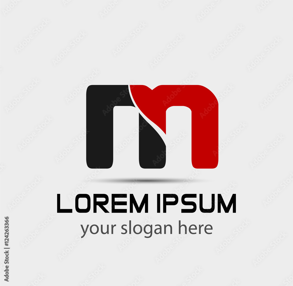 Abstract M round logo design template. Vector creative symbol set Stock ...