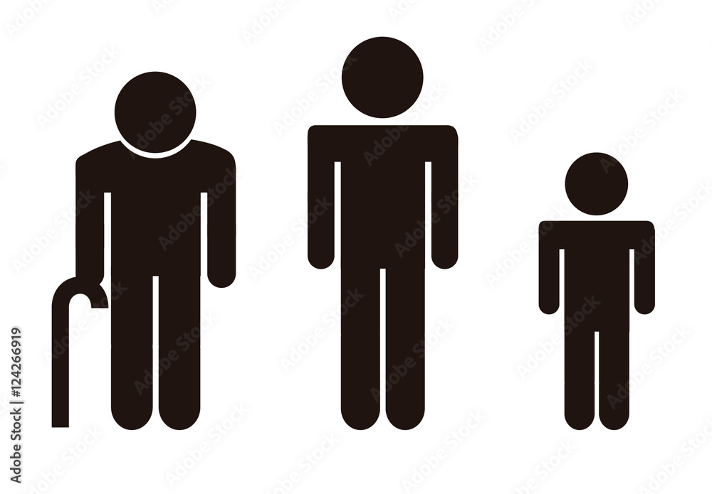 Stages of Life Pictogram People Icon Sets Stock Template | Adobe Stock