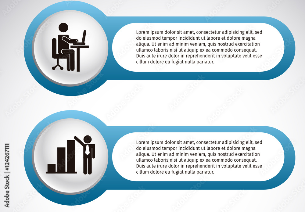 Modelo de 3 Lozenge Tab Infographic with Business and Finance Pictogram ...