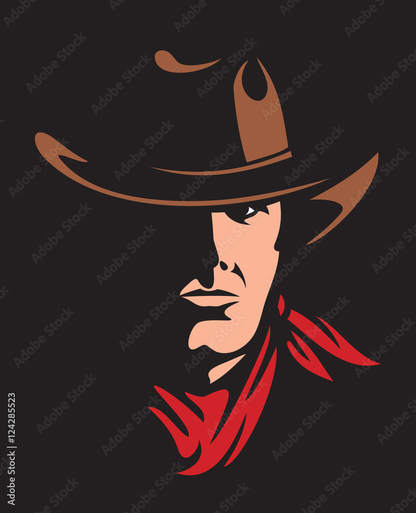 american cowboy vector illustration Stock Vector | Adobe Stock